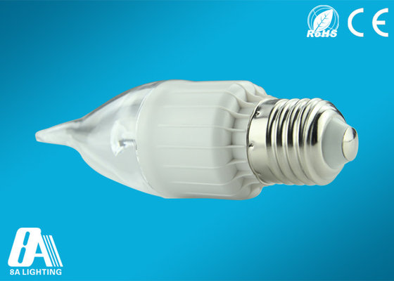 White Led 3 Watt Candle Bulb E27 ABS Transparent Cover For Bar