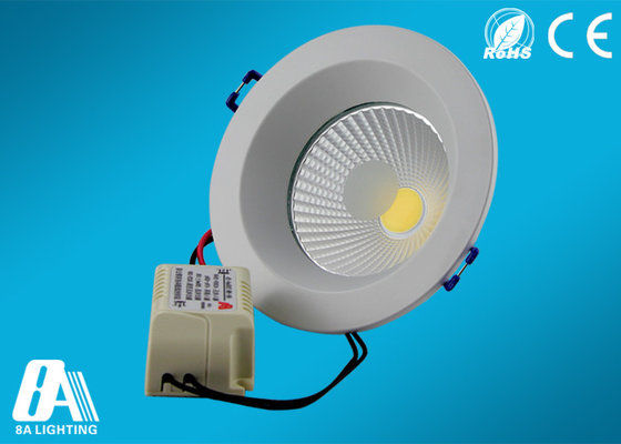 Aluminum COB 9W LED Downlight IP33 6000K - 6500K For Conference