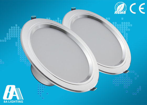 High Power 2800-3000k 90lm / W Bathroom Downlights Led Silver Color