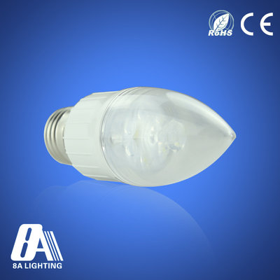 Candle Bulb Light - E27-Transparent Cover AC90-264V  With 2800-6500k White