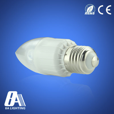 Candle Bulb Light - E27-Transparent Cover AC90-264V  With 2800-6500k White