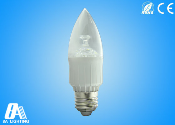 Candle Bulb Light - E27-Transparent Cover AC90-264V  With 2800-6500k White