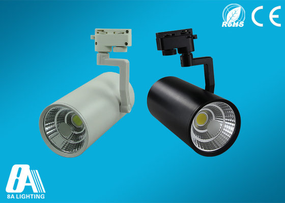 Aluminum White Black Led Spot Lighting 30W COB Track Light Warm White