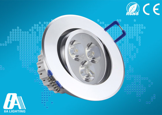 Aluminum LED Ceiling Downlights 3 Watts 80lm / W Cool White 6500K