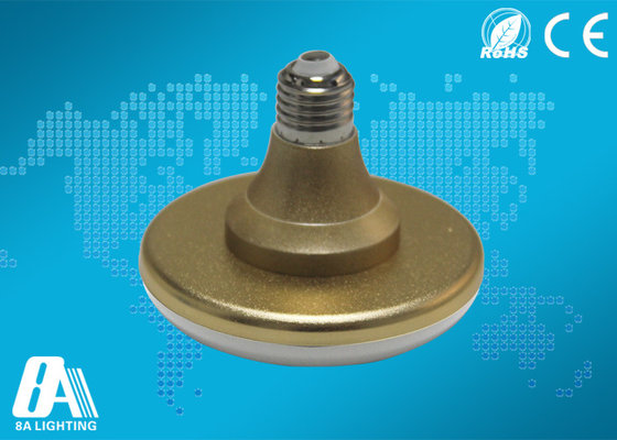SMD2835 UFO Shape E27 Light Bulb 12W Gold Plastic And Aluminum Material