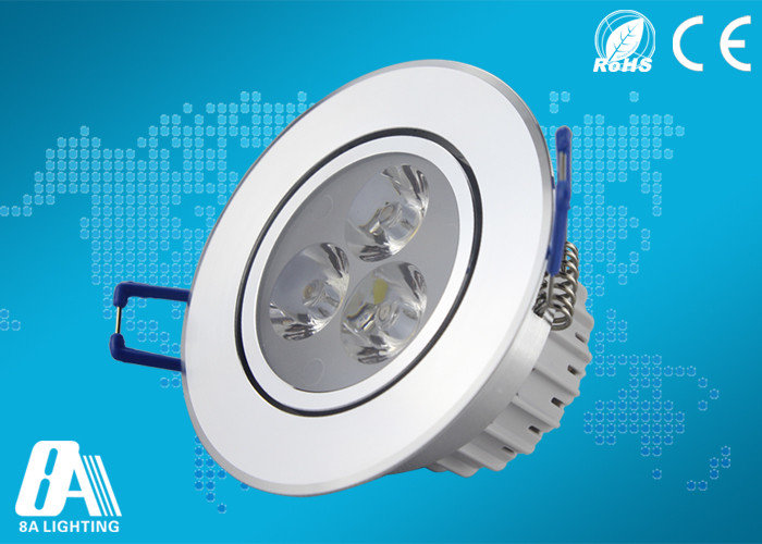 Aluminum LED Ceiling Downlights 3 Watts 80lm / W Cool White 6500K