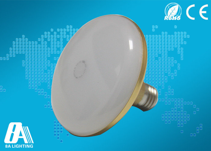 SMD2835 UFO Shape E27 Light Bulb 12W Gold Plastic And Aluminum Material