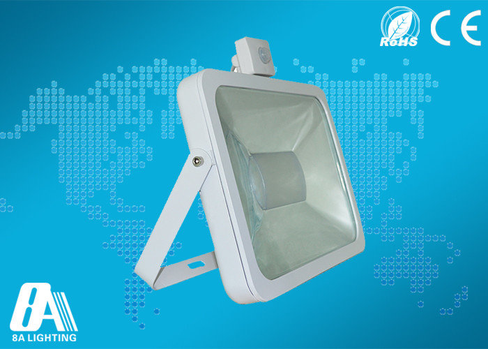 White 100W COB Led Flood Light Motion Sensor High Lumen 90lm / w With CE