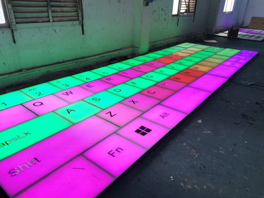 Piano Key LED Dance Floor With High Brightness Lighting , Special Effects LED Stage Light