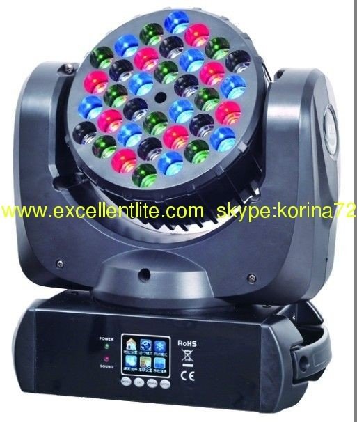 Beam 36*3W CREE RGBW Colorful LCD Screen LED Moving Head Light for Disco Club Stage Show Weddings