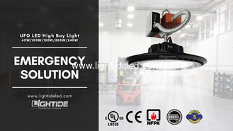 China UL924 & CE Certified Industrail LED High Bay Lights with Emergency Battery supplier