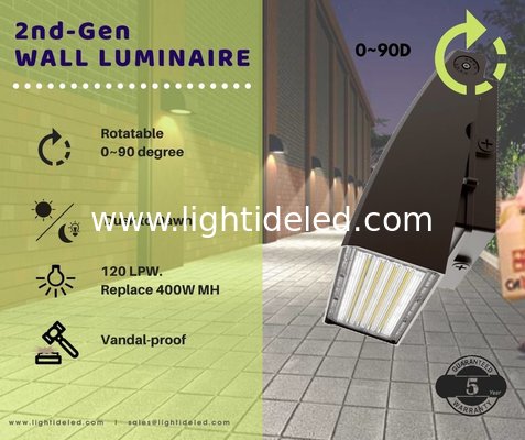 Outdoor led wall pack security lighting 70 watts, Rotatable style,, 100-277vac, Equivalent 250W MH supplier