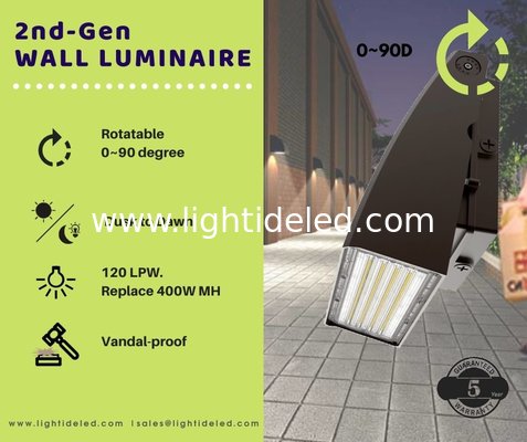 Exterior wall pack lights 35 watts LED, Rotatable style., 100-277vac, Equivalent 100W MH supplier