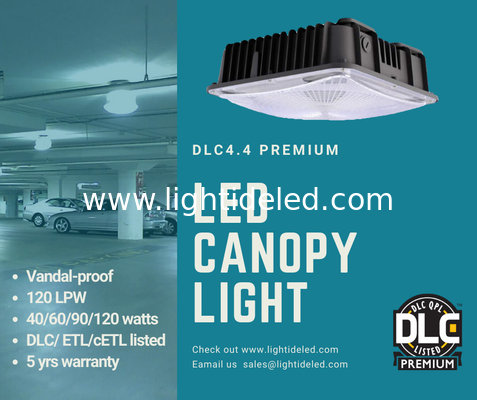 Lightide DLC Premium & Ip65 Rated Garage Led Canopy Fixture 60w And 5 Years Warranty supplier