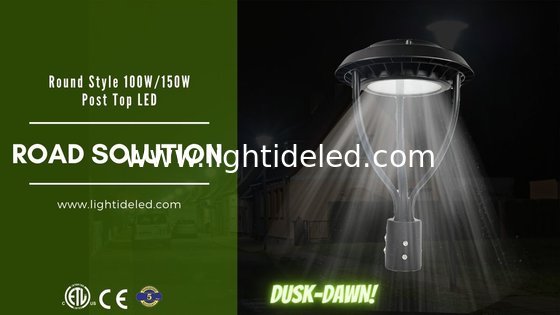 Lightide Outdoor Post Top 100 watt led street light, 120 Lpw & 5 Yrs Warranty supplier