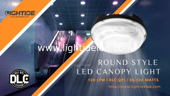 Lightide DLC & Ip65 Round under Canopy Led Lights 50 Watts W/ 5-Year Warranty supplier