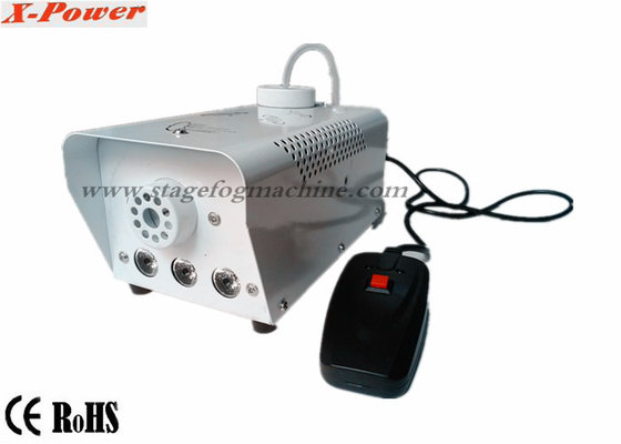 Mini Stage Fog Machine With 3*1w Red  Led  Wire / Remote , Disco Fogger   X-025