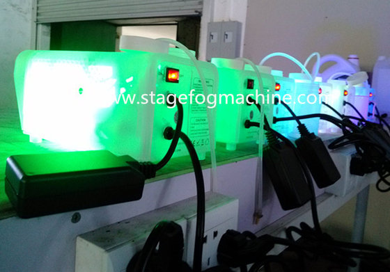 Transparent  PE  Mini 3 In 1 LED Fog Machine , Fog Machine Remote  Control /  Wire   F-26