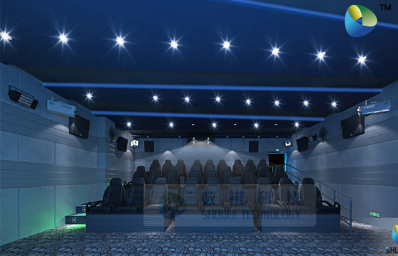 HD 5D Movie Theater With Motion Chairs For Snow Bubble / Lighting / Fog Effects