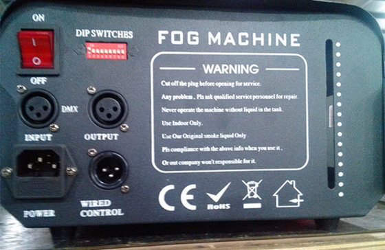 High Power Rosco 1500 Fog Machine With 3 in1 RGB LEDs   DMX512  Control  X-024D