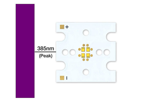 385nm Ultraviolet UV LED Module , LED Thin PCB Board With 20mm Aluminum Base