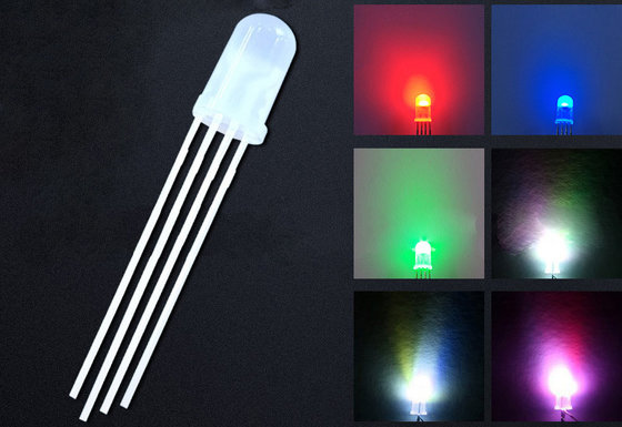 Through Hole Type High Power Led Chip Common Anode F5 RGB LED Diode 0.1W 5mm