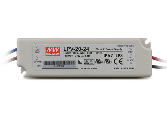 Constant Voltage 20W LED Driver Power Supply AC-DC 24V 0.84A Single Output LPV-20-24