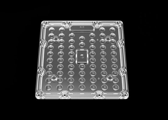 92% Transmittance Wide Angle Led Lens PC Plastic 64 In 1 60 Beam Degree 130x130mm