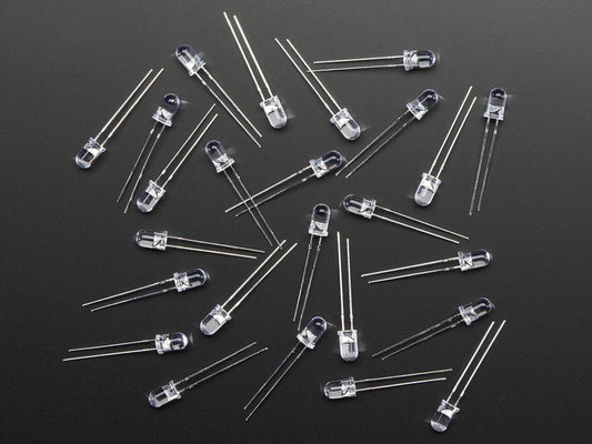 F5 Round Head 5mm Through Hole LED Diode 588-590nm 0.06W 30 Degree 3000mcd