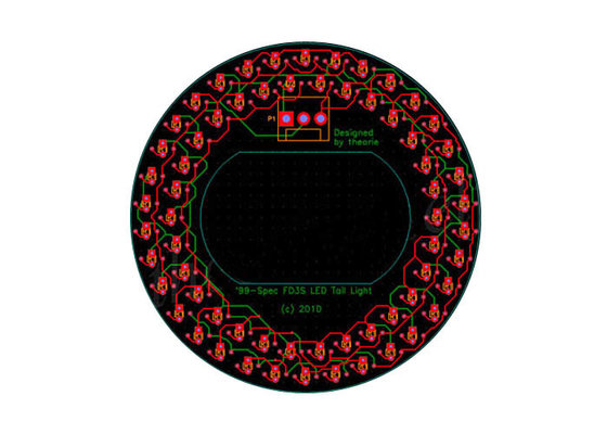 80mm Diameter Round LED PCB Layout Assembly For Vehicle Signal Tail Lights