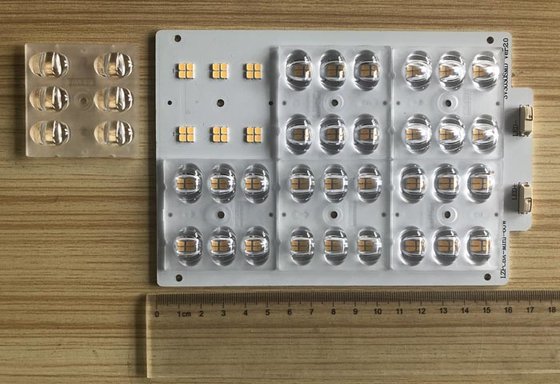 30W 60W 200LM/W Solar LED Street Light PCB Assembly with Lens 144pcs SAMSUNG LM301B 3030 LEDs