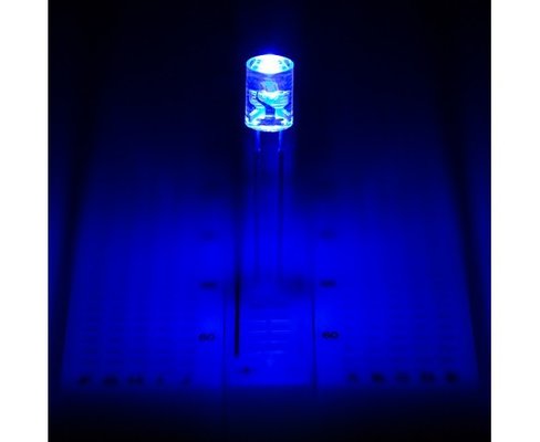 Epistar / Sanan Chip Through Hole LED 5mm 1200mcd 470nm Clear Blue T1 3/4 LED