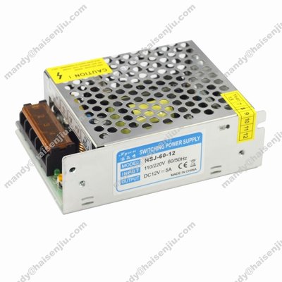 Ac To Dc Rgb 5 Amp 12v Switching Power Supply For Led Lights , CE Approval