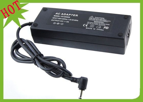 Black Portable 12V AC/DC Power Supply 96W 8000MA Desktop
