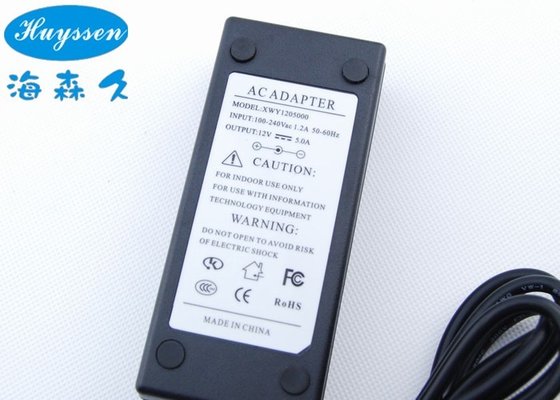 60W Low Power Desktop Power Adapter 12V 5A With CE / RoHs / FCC