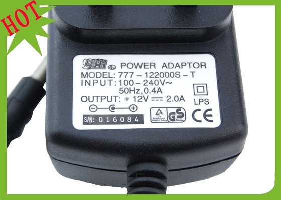 Black 15W Wall Mounting Adapter AC/DC For CCTV Camera With Two Pin