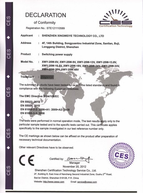 China Shenzhen Huyssen Technology Co.,Ltd. certification