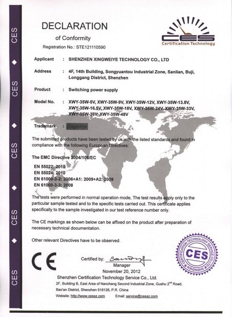 China Shenzhen Huyssen Technology Co.,Ltd. certification