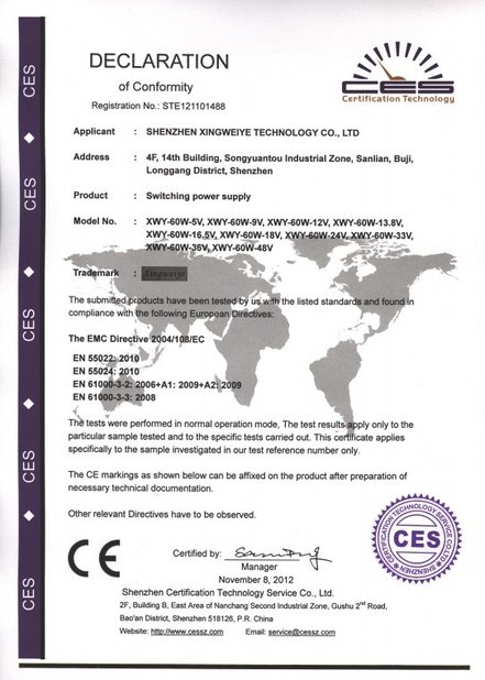 China Shenzhen Huyssen Technology Co.,Ltd. certification
