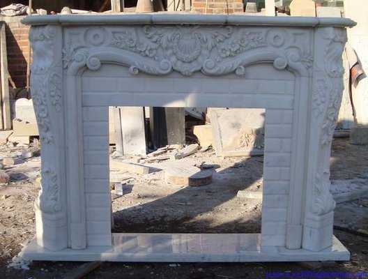 decorative natural beige marble fireplace surround,marble stone fireplace