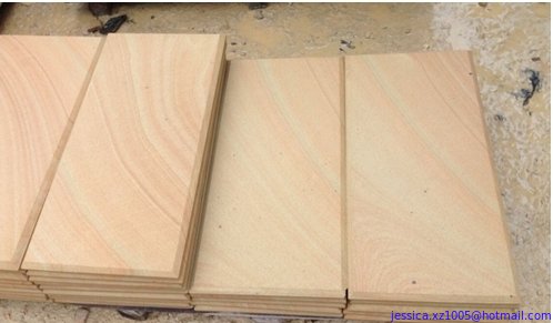 Top Quality,Honed Wooden Yellow Sandstone of Tiles and Others,Sandstone Wall & Flooring,Copping