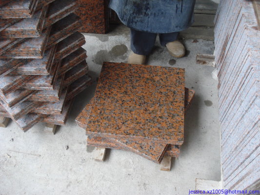 G562 China Granite Polished Maple Red Granite Tile L*30cm Granite Exterior Stairs for house