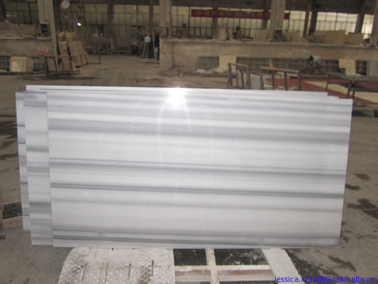 Popular White Wooden Marble,Beautiful Polished Marmara White Marble