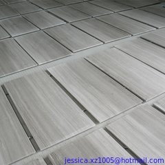 Natural white wooden marble cut to size Chinese white serpeggiante veins tiles slabs white wooden marble