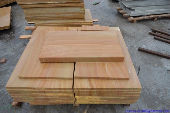 Popular Sandstone--Yellow Wooden Sandstone Tile,Natural Stone Tile,Hone Sandstone Paving&Copping