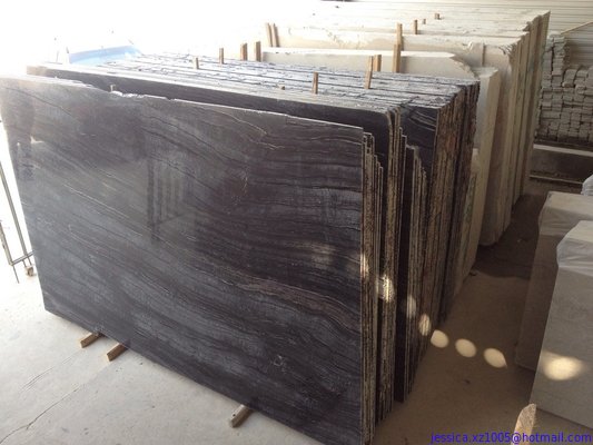 High Quality black wood Grain marble tile price per square meter,Chinese black wood grain marble slabs