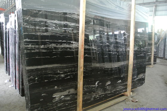 Popular Polished Black Marble,Silver Dragon marble Tile & table,counter tops & vanity tops