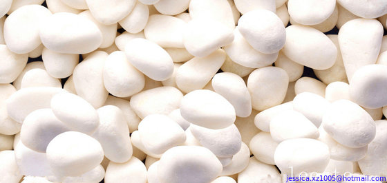 30-50mm Natural Pebble Stone,White Stone Pebble,Hot White Snow Pebble,Pebble Stone