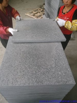 Polished G654 Granite Tile,Flamed & Honed Surface,Grey Granite,Dark Grey Granite Tile