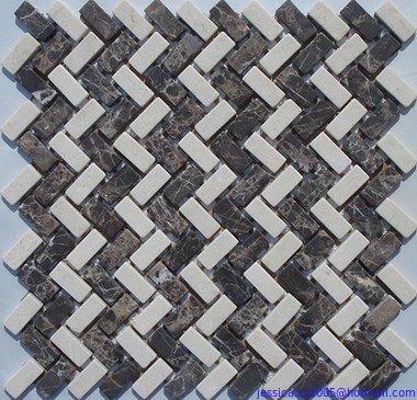 Wood White Marble Mosaic,Beige Marble Mosaic,White Marble Mosaic ,White Marble Mosaic